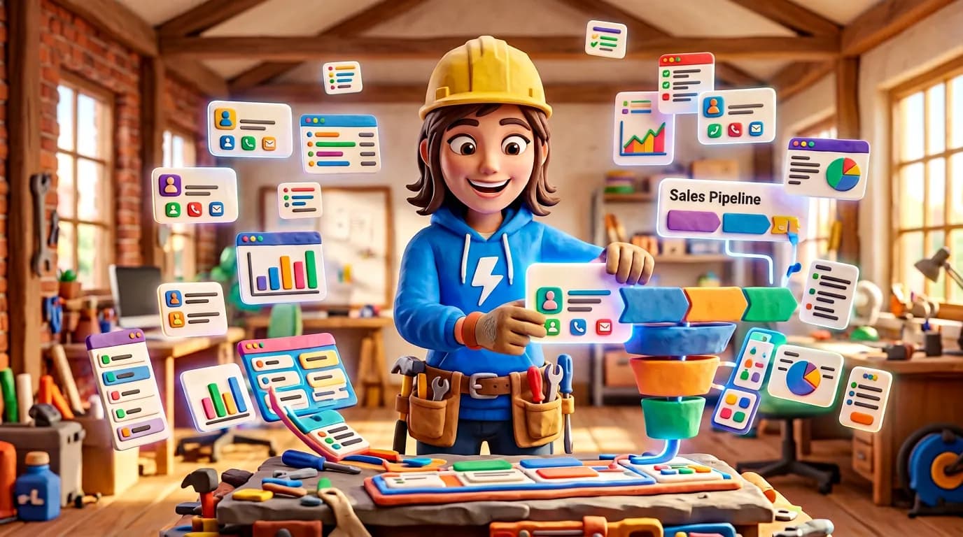 Building a custom CRM with AI — contact database, deal pipeline, and activity log assembling from scratch in under 2 hours
