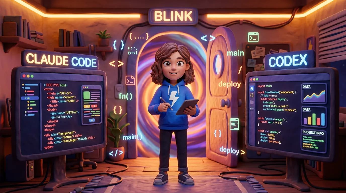 Claude Code vs OpenAI Codex vs Blink comparison