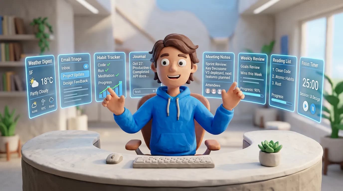 The 8 essential OpenClaw productivity skills running simultaneously — your personal AI assistant stack