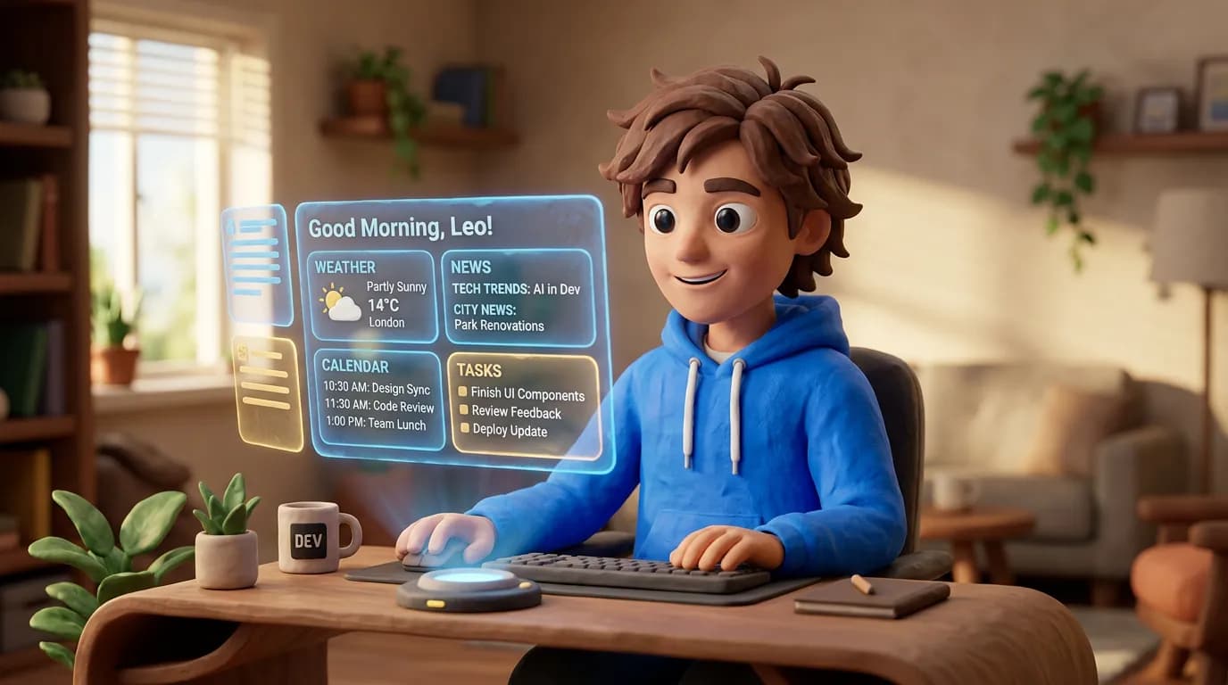 The morning briefing skill pulls four data sources in parallel and assembles them into a clean digest