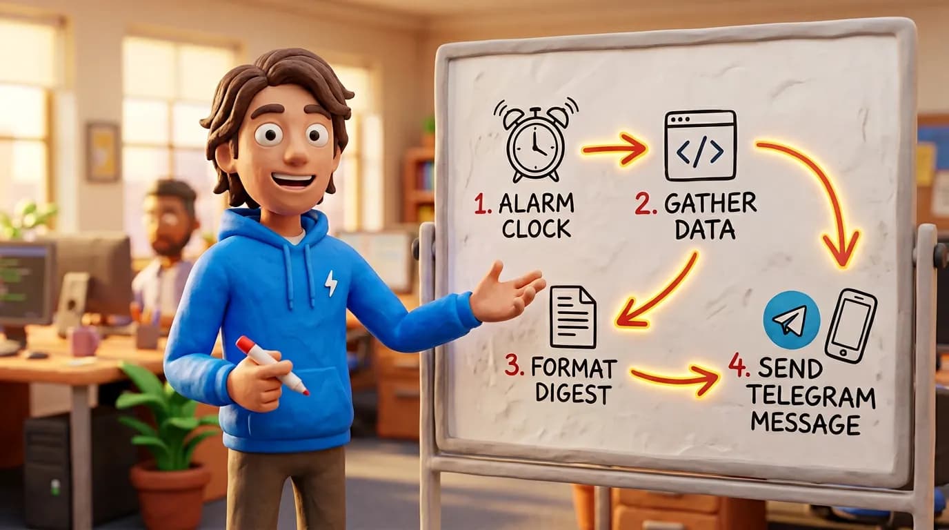 How the OpenClaw morning briefing works — automated daily digest delivered at your set time
