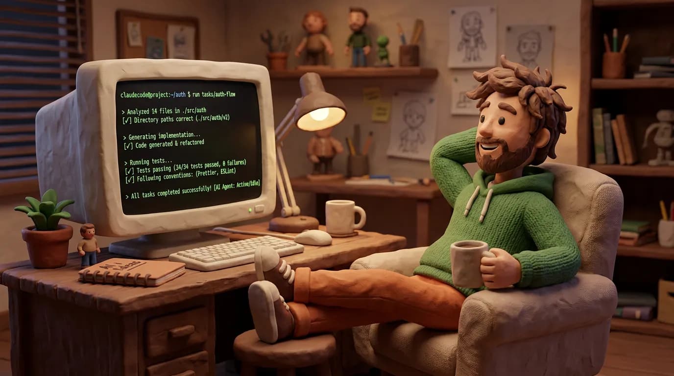 Claude Code following CLAUDE.md instructions — right directories, right conventions, zero re-prompting