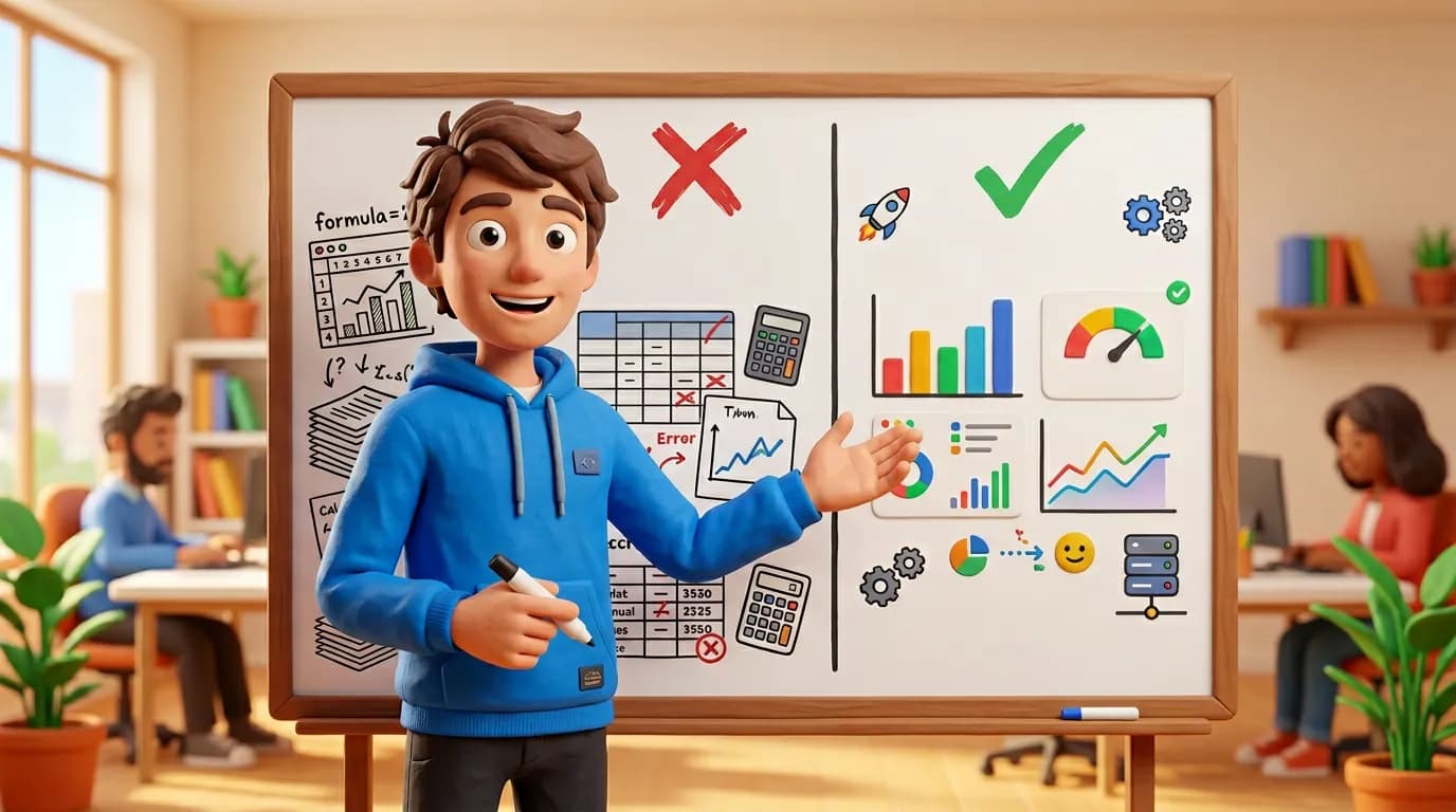 Before and after: manual reporting vs automated client dashboards built with AI