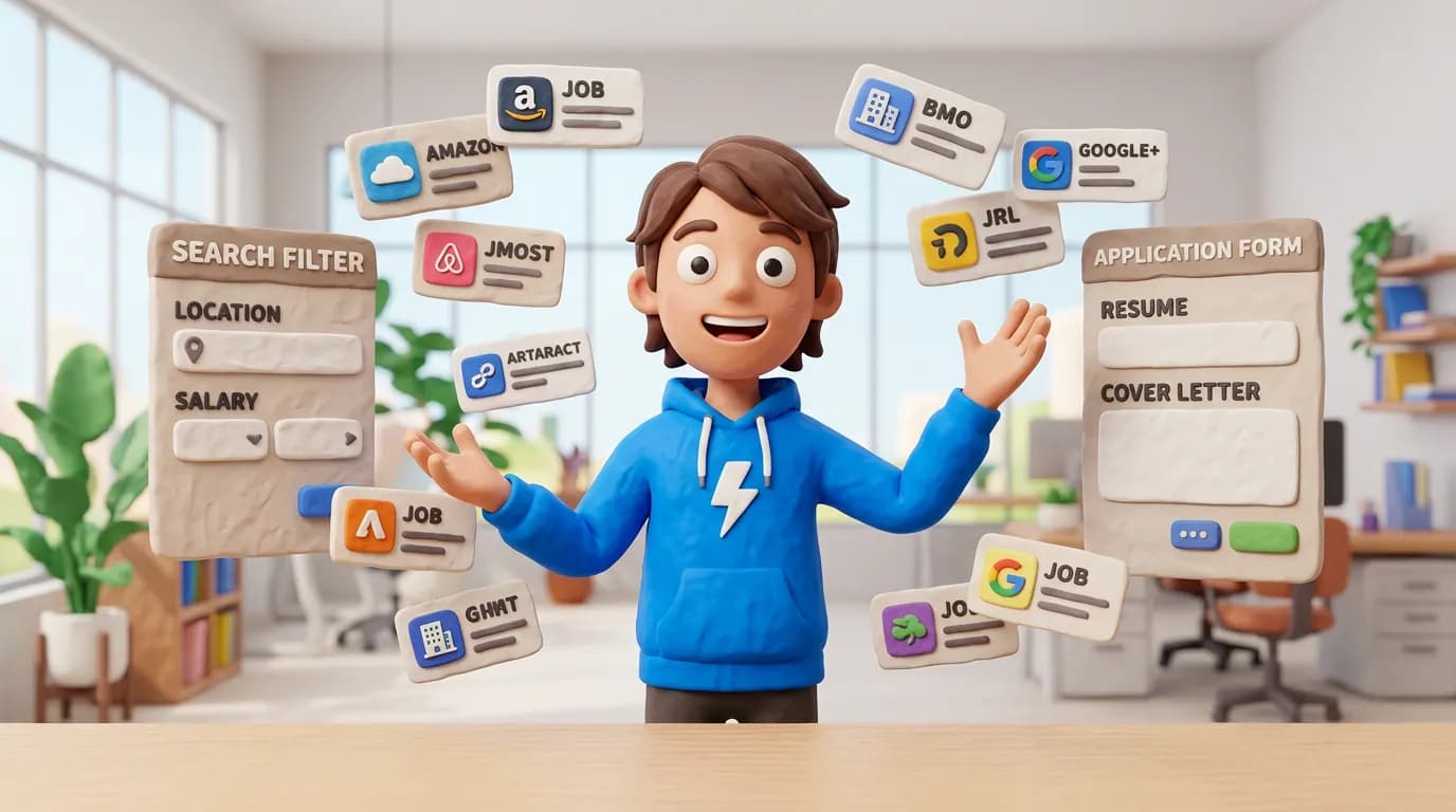 The key components of a job board: listings, search, applications, and employer tools — all built in one session with Blink