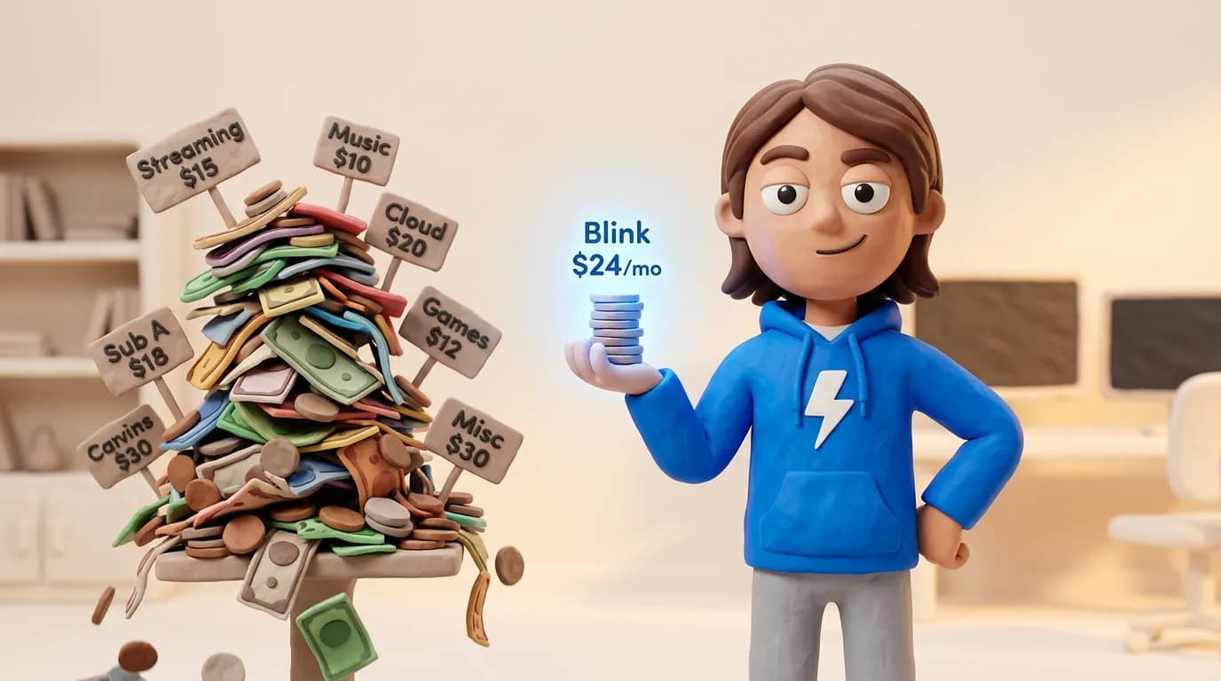 Blink Cloud simplifies infrastructure costs to a single bill versus managing separate Vercel, Supabase, Auth0 accounts