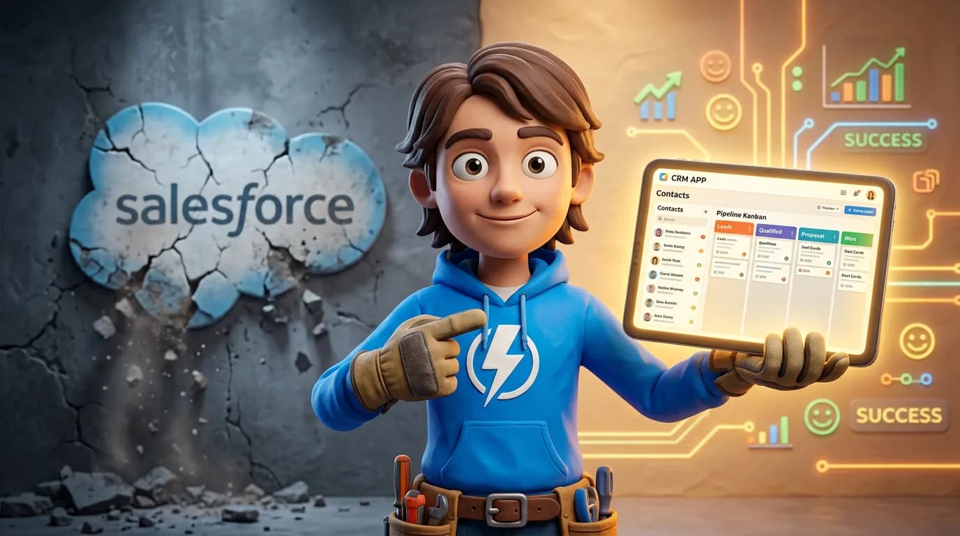 Build Your Own CRM With AI: Replace Salesforce for $0/Month in Setup Fees