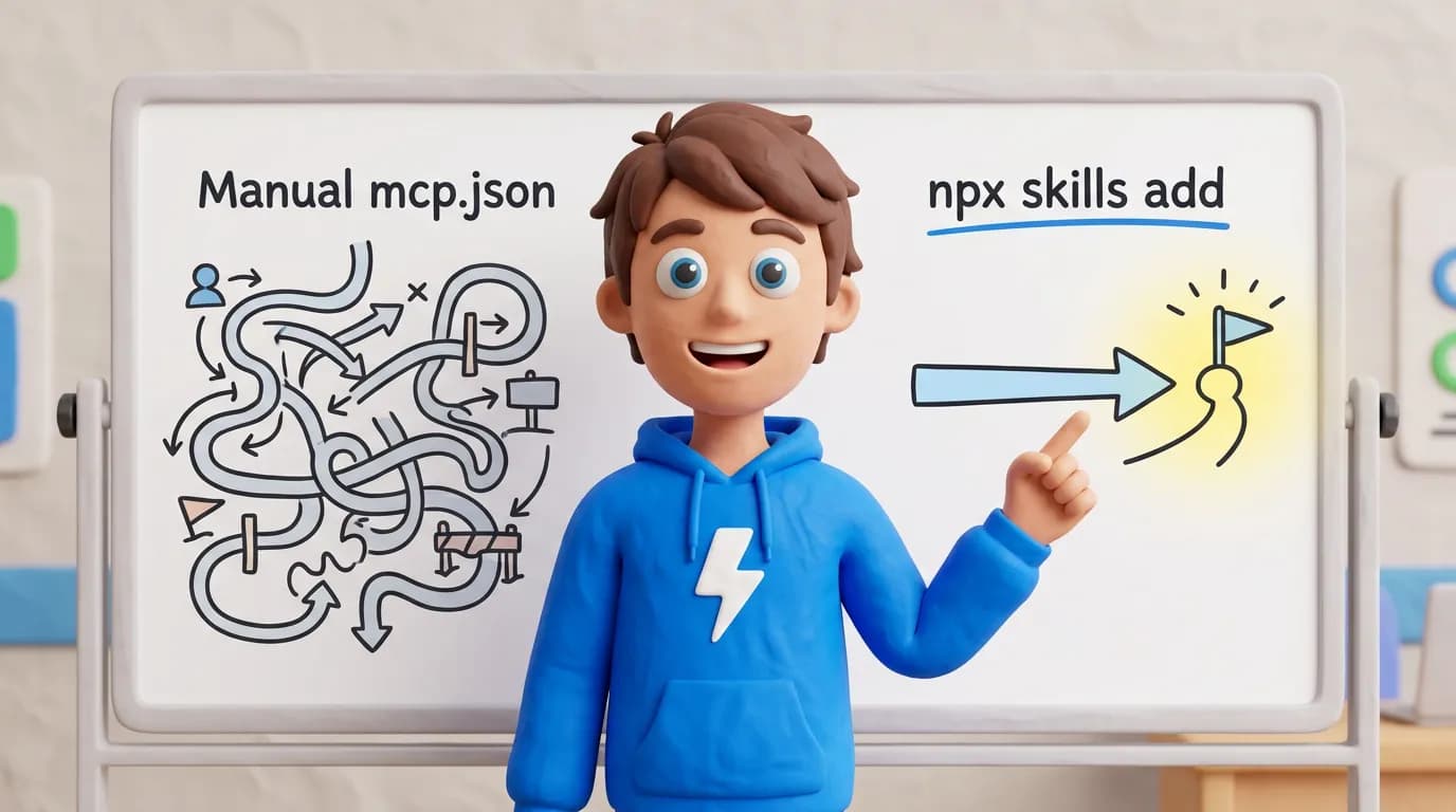 Two ways to add MCP to Cursor: manual JSON configuration vs the one-command install that handles everything automatically