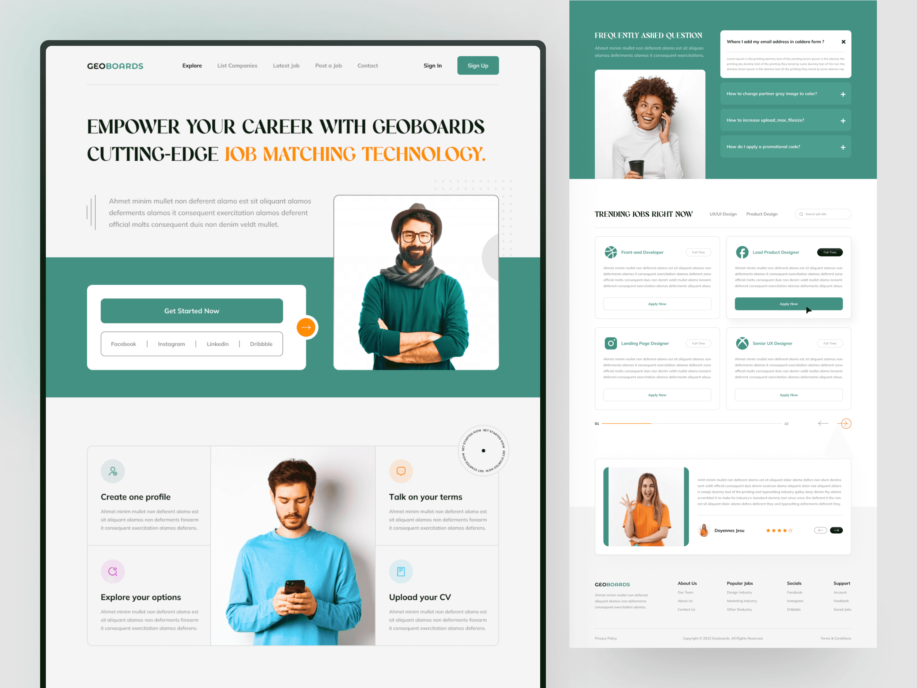 Modern job boards need clean listing pages, fast search, and simple application forms — Blink generates all of these from a single prompt