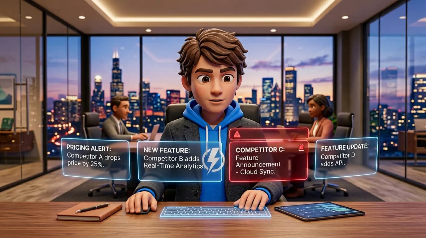 OpenClaw competitive intelligence monitor — surfaces competitor moves automatically so sales teams can respond before prospects ask