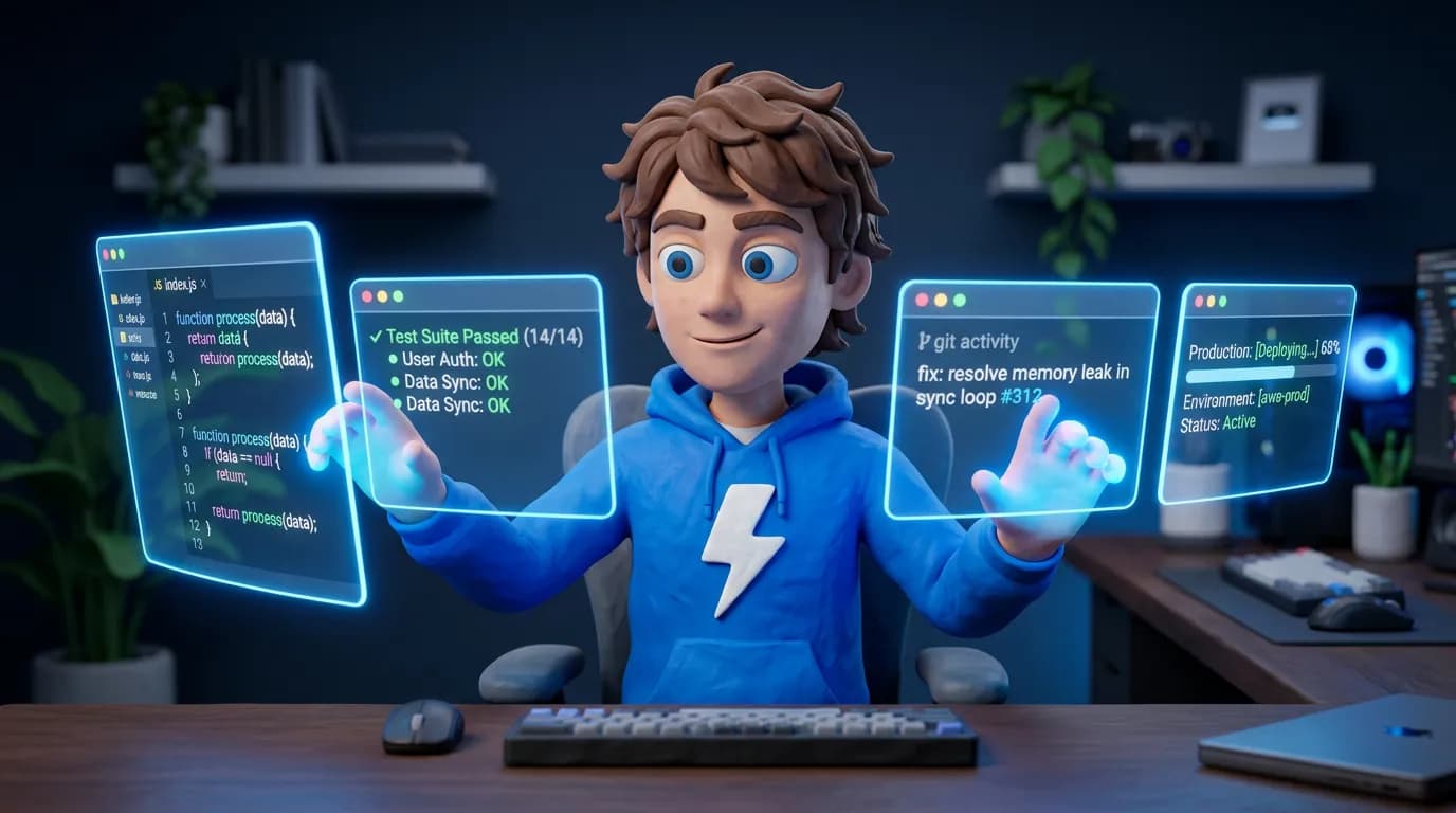 Claude Code runs as an autonomous agent — it doesn't just suggest code, it executes entire workflows end-to-end