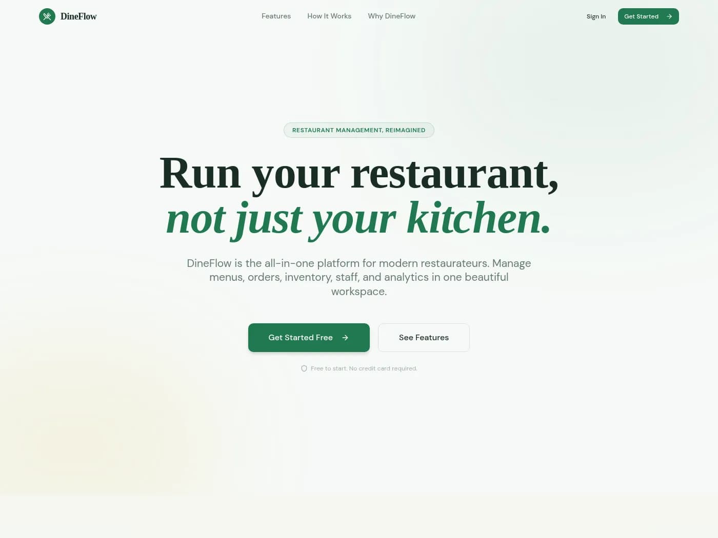 DineFlow Manager