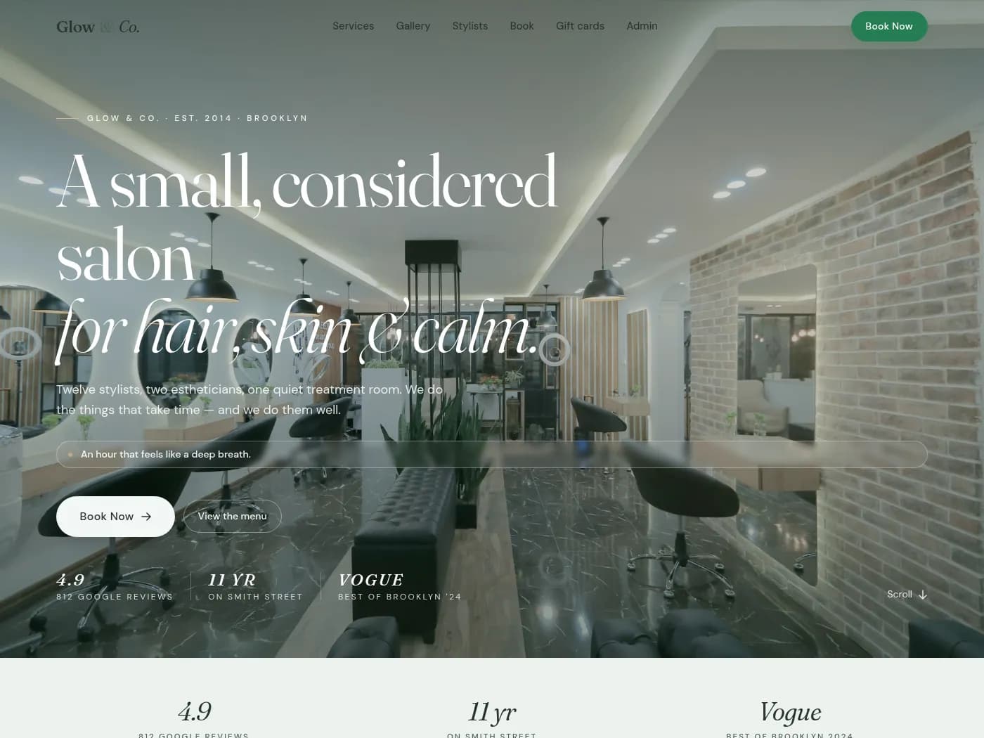 Glow & Co. Salon Site