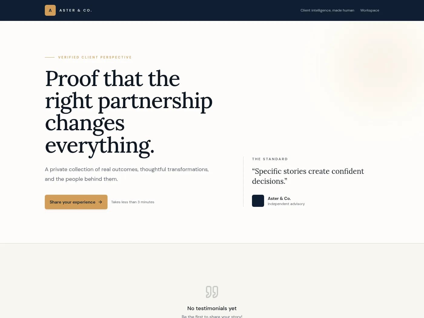 AI Testimonial Wall