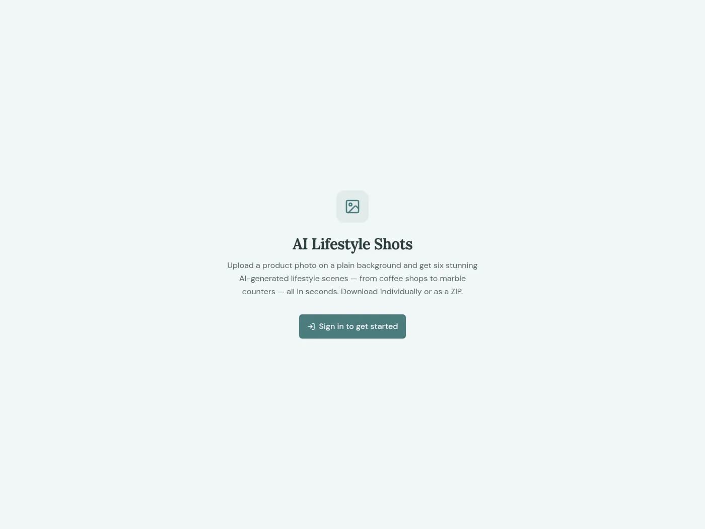 AI Lifestyle Shots