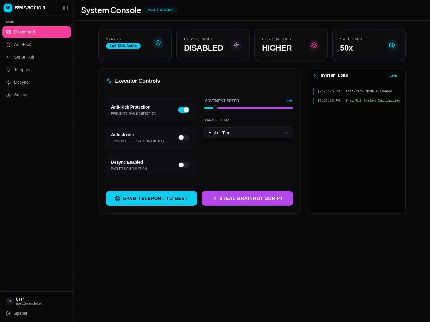 BrainRot Control Panel