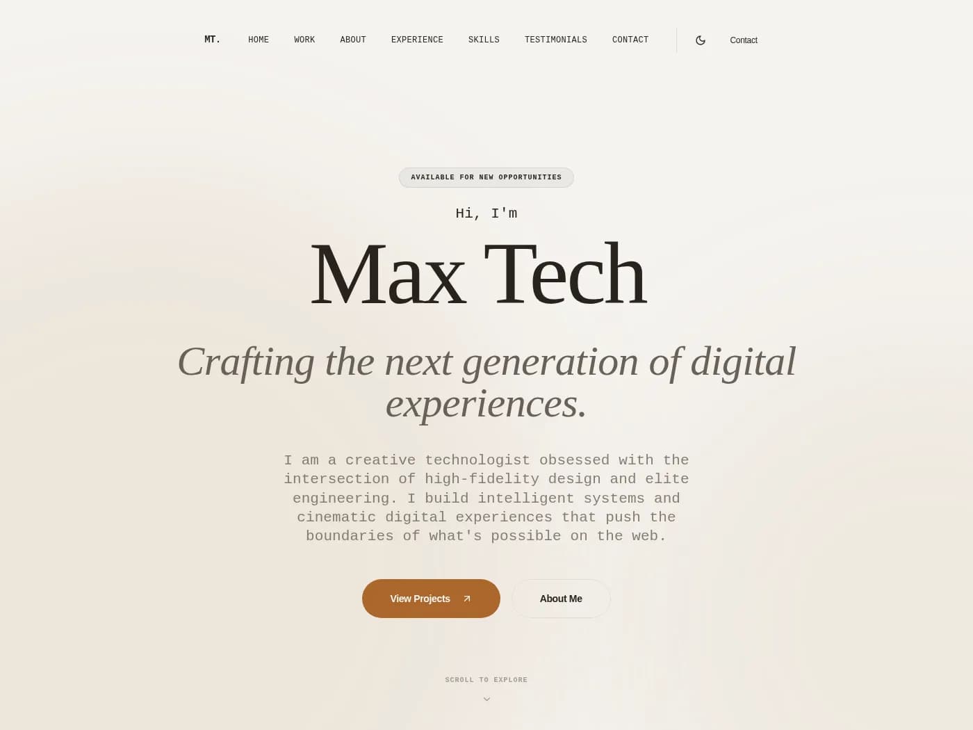 Cinematic Elite Resume Site