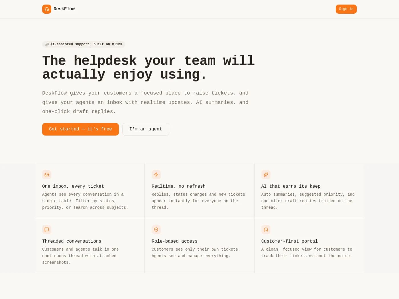 DeskFlow Helpdesk AI