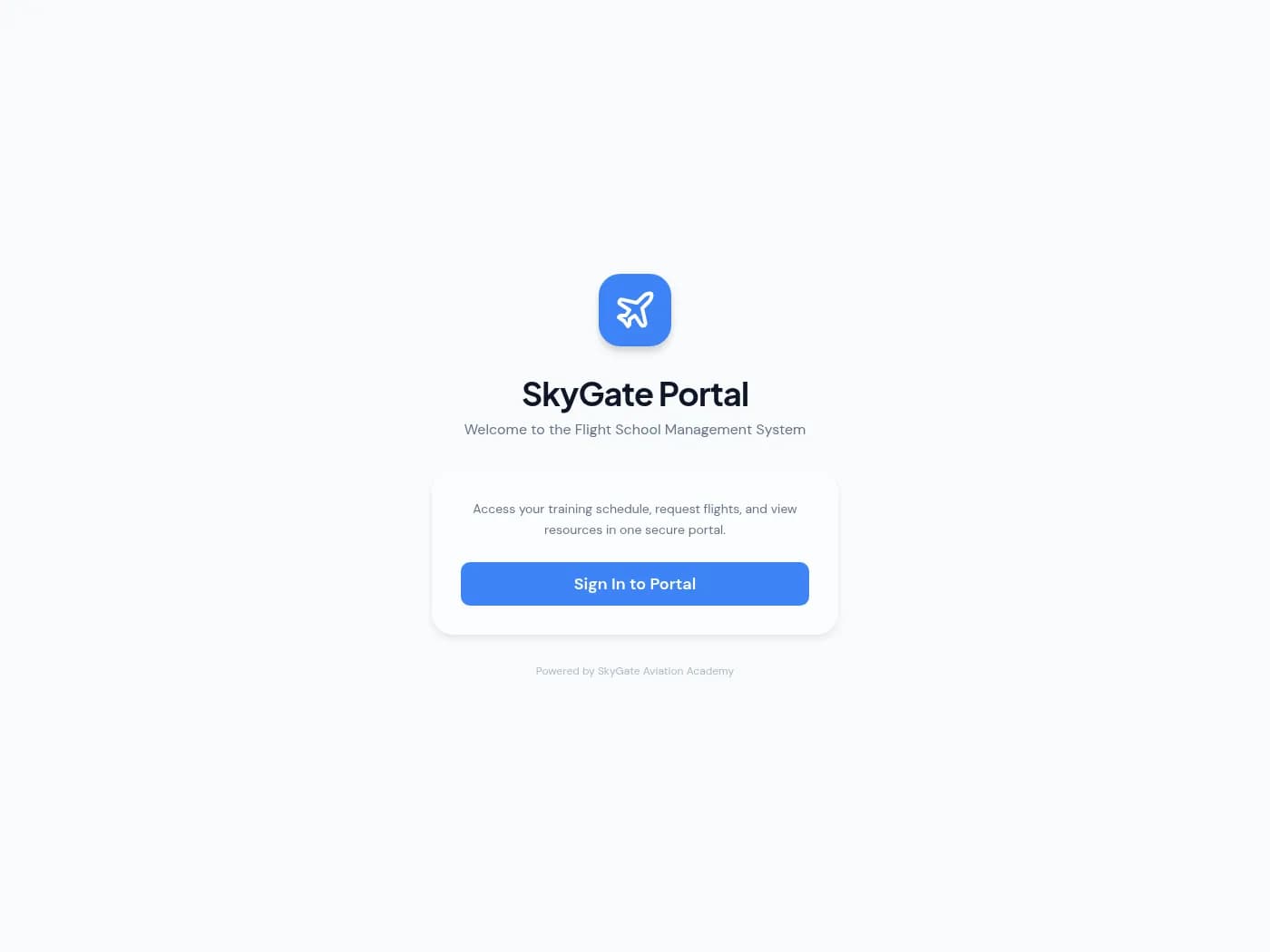Flight School Portal