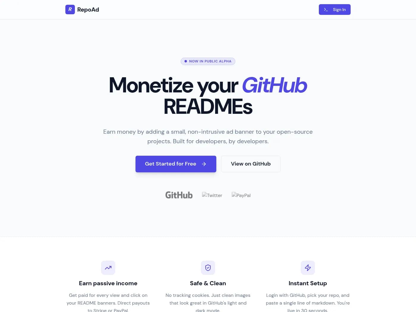 RepoAd Monetizer