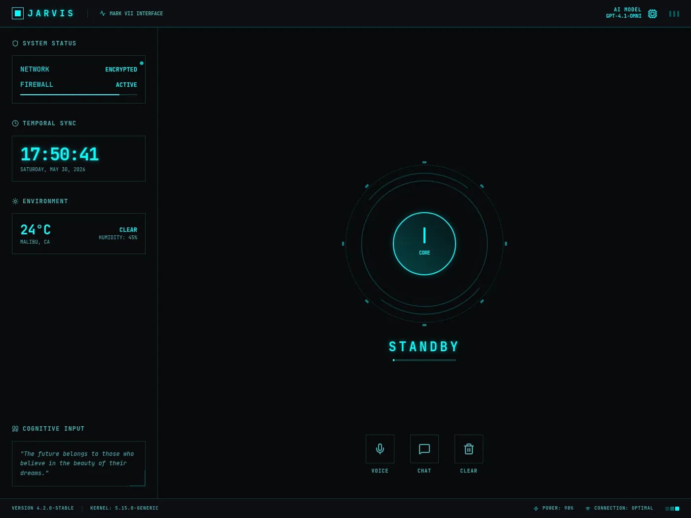 JARVIS Cyber Assistant UI