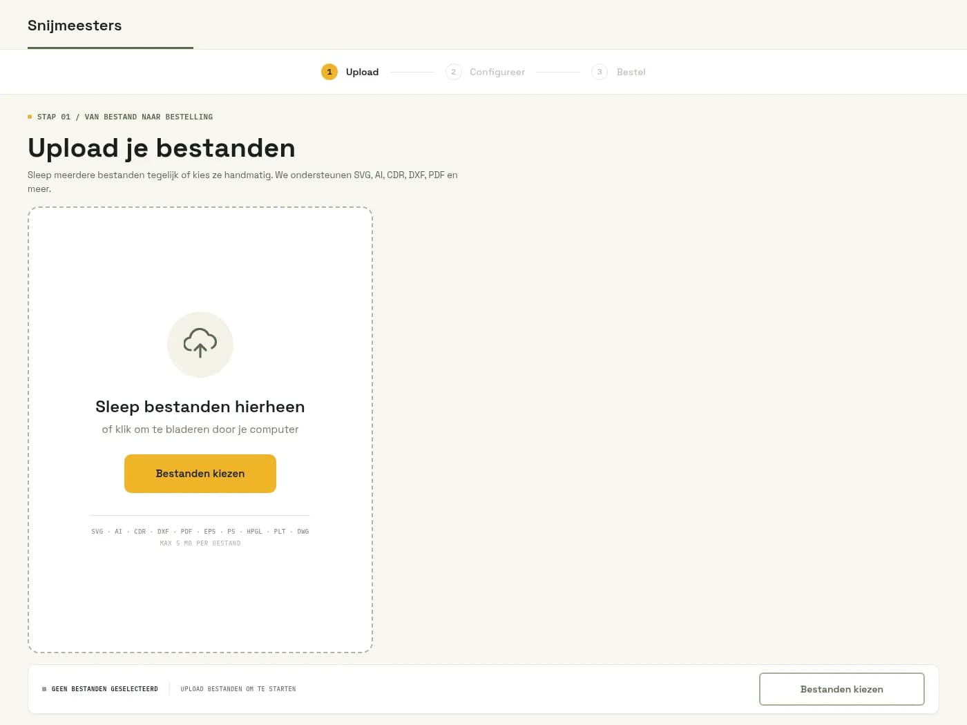 Snijmeesters Upload Tool