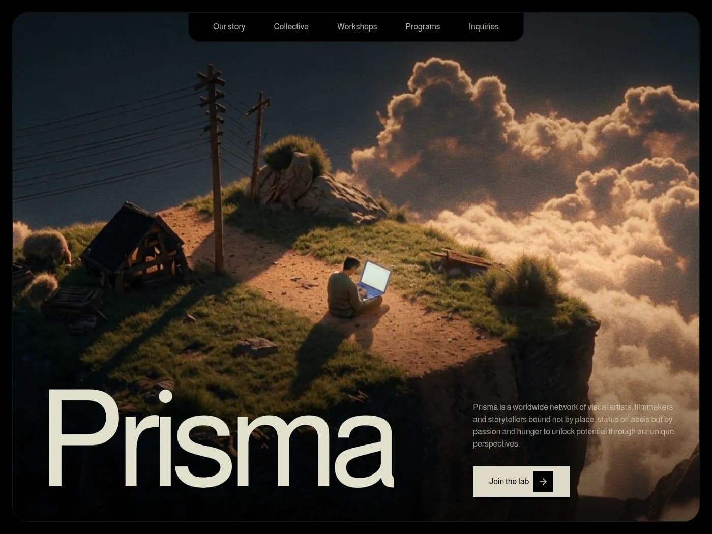 Prisma Studio Landing Page