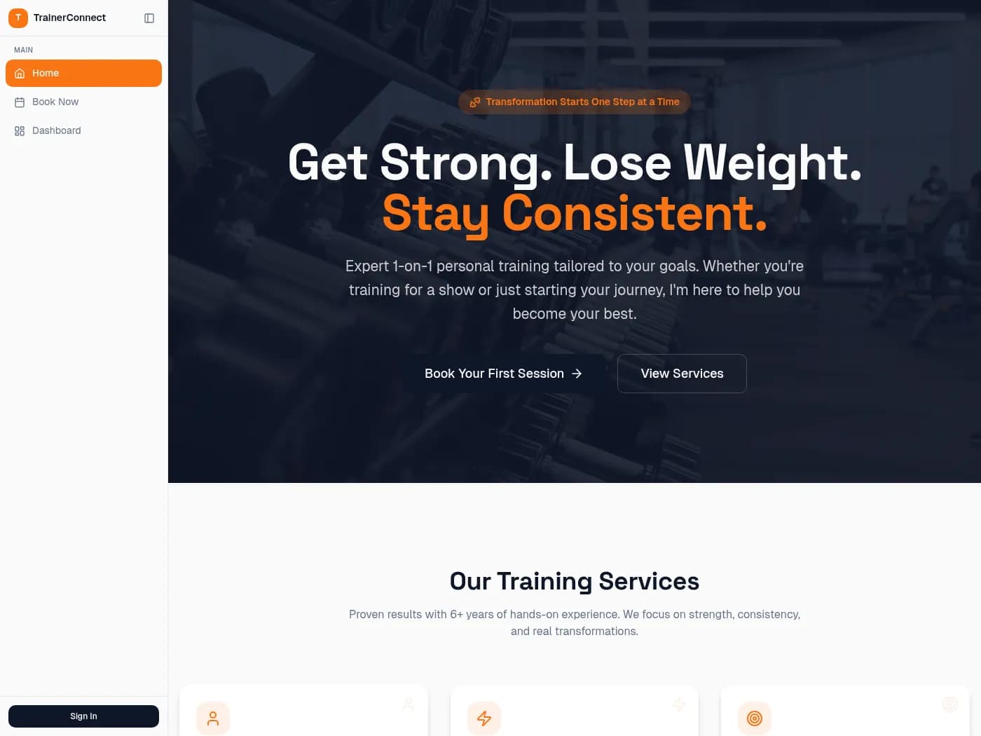 TrainerConnect Site
