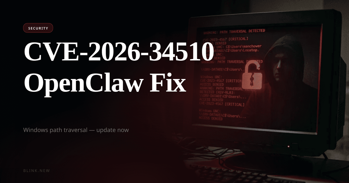 CVE-2026-34510: OpenClaw Windows Path Traversal Fix