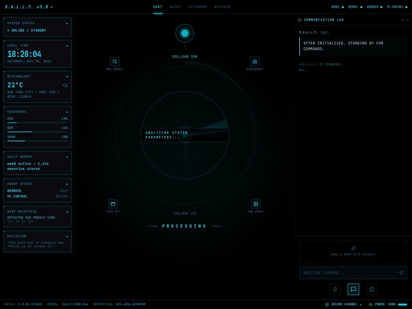 S.A.L.L.Y. AI HUD