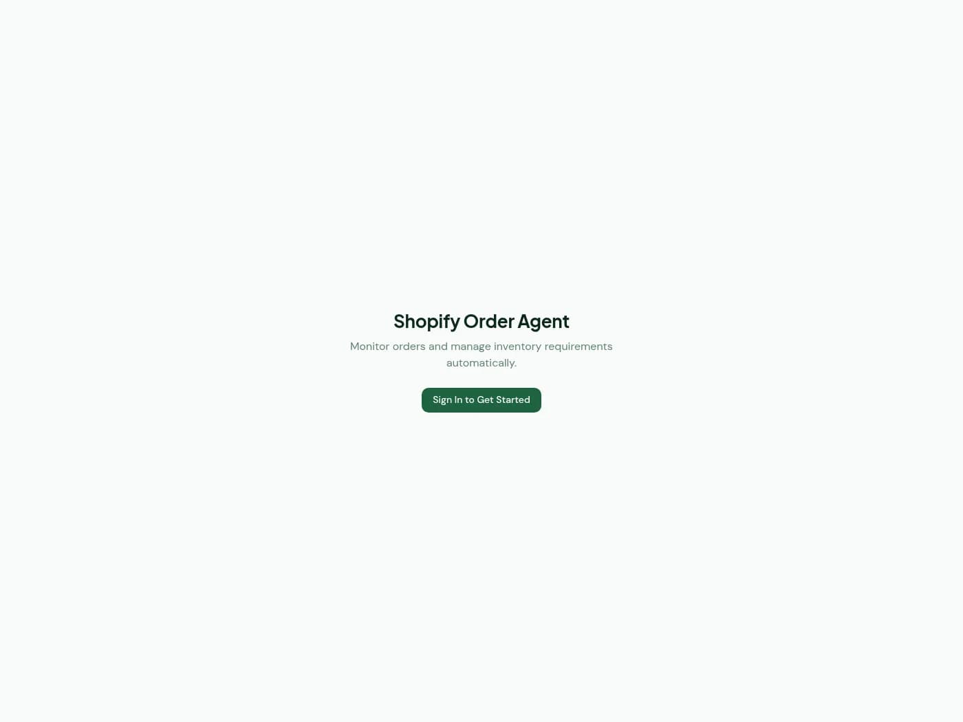 Shopify Order Agent